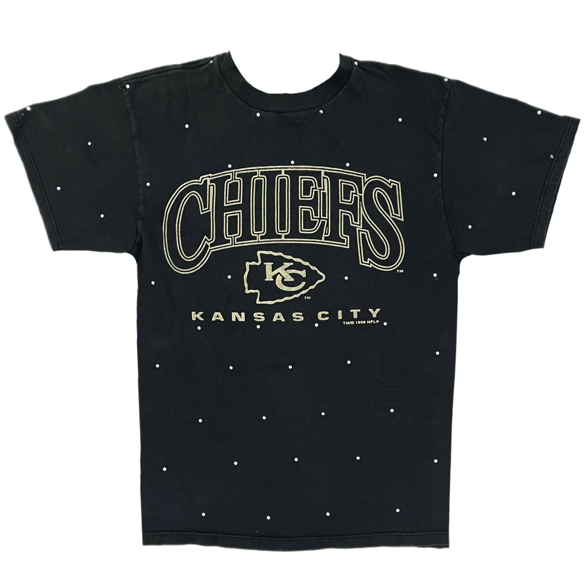 Kansas City Chiefs, Football One of a KIND Vintage Tee with Overall Cr ...