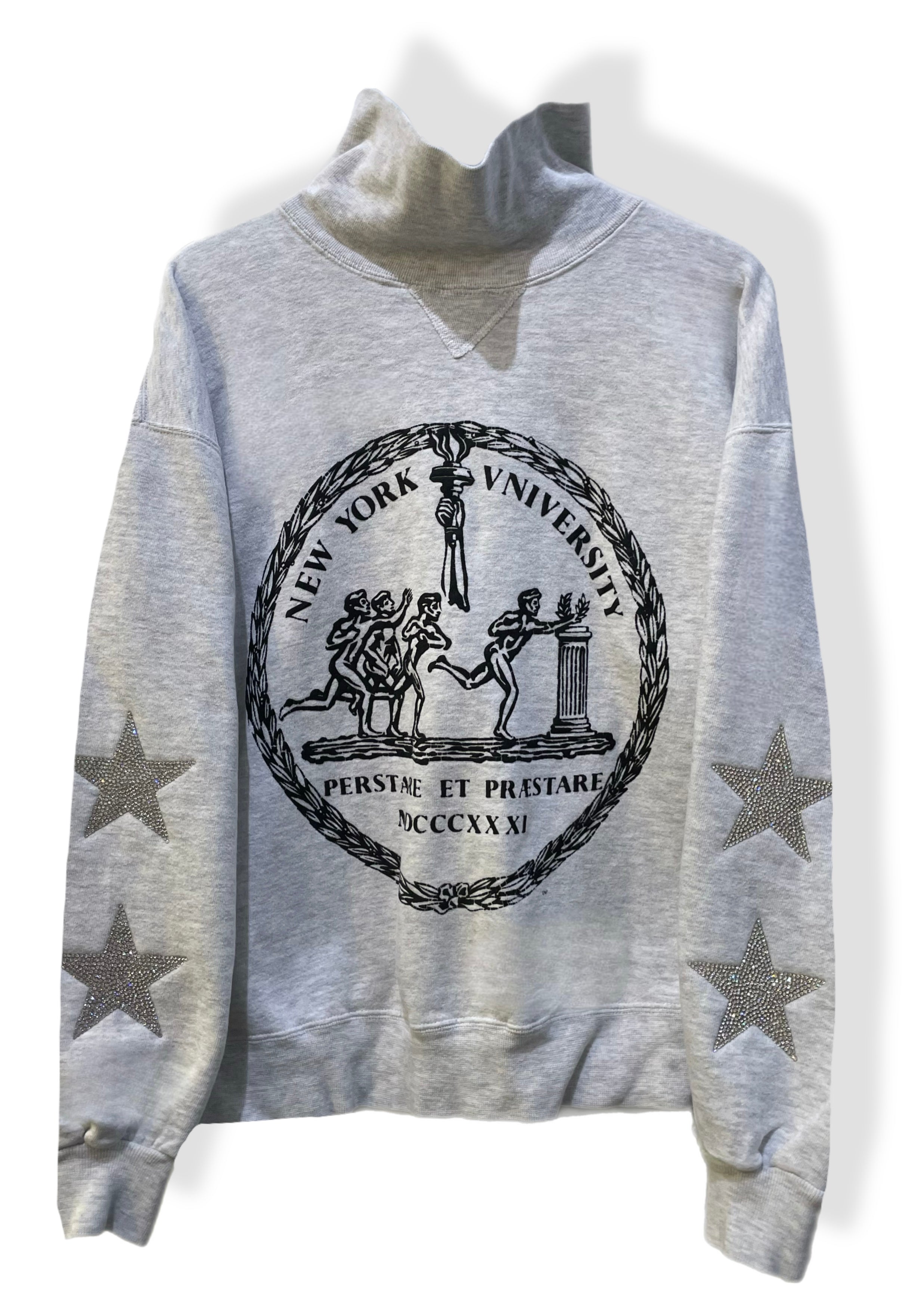 New York University, NYU One of a KIND Vintage Sweatshirt with Crystal ...